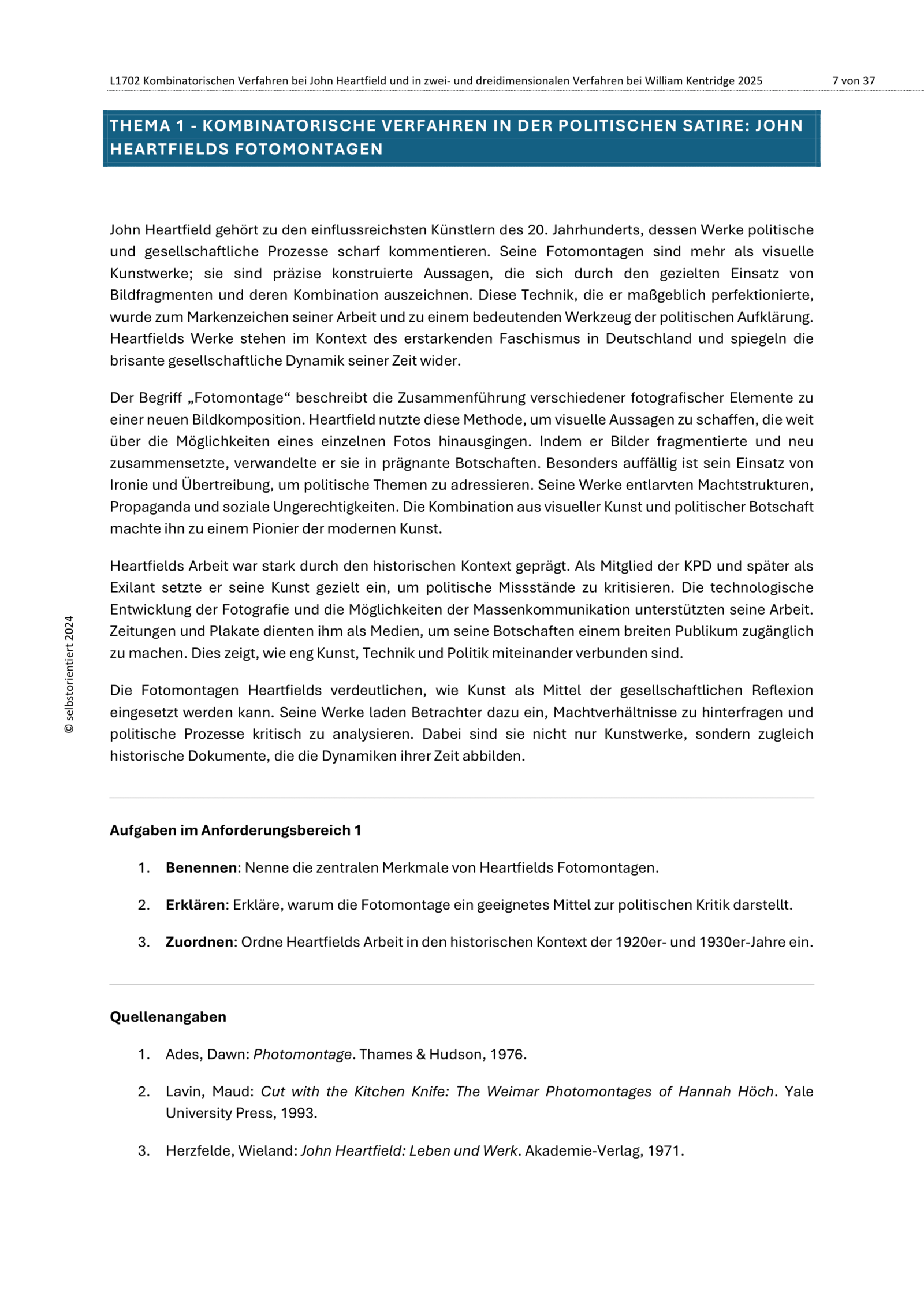 Unterrichtsmaterial zu John Heartfield und William Kentridge - Lehrer ...