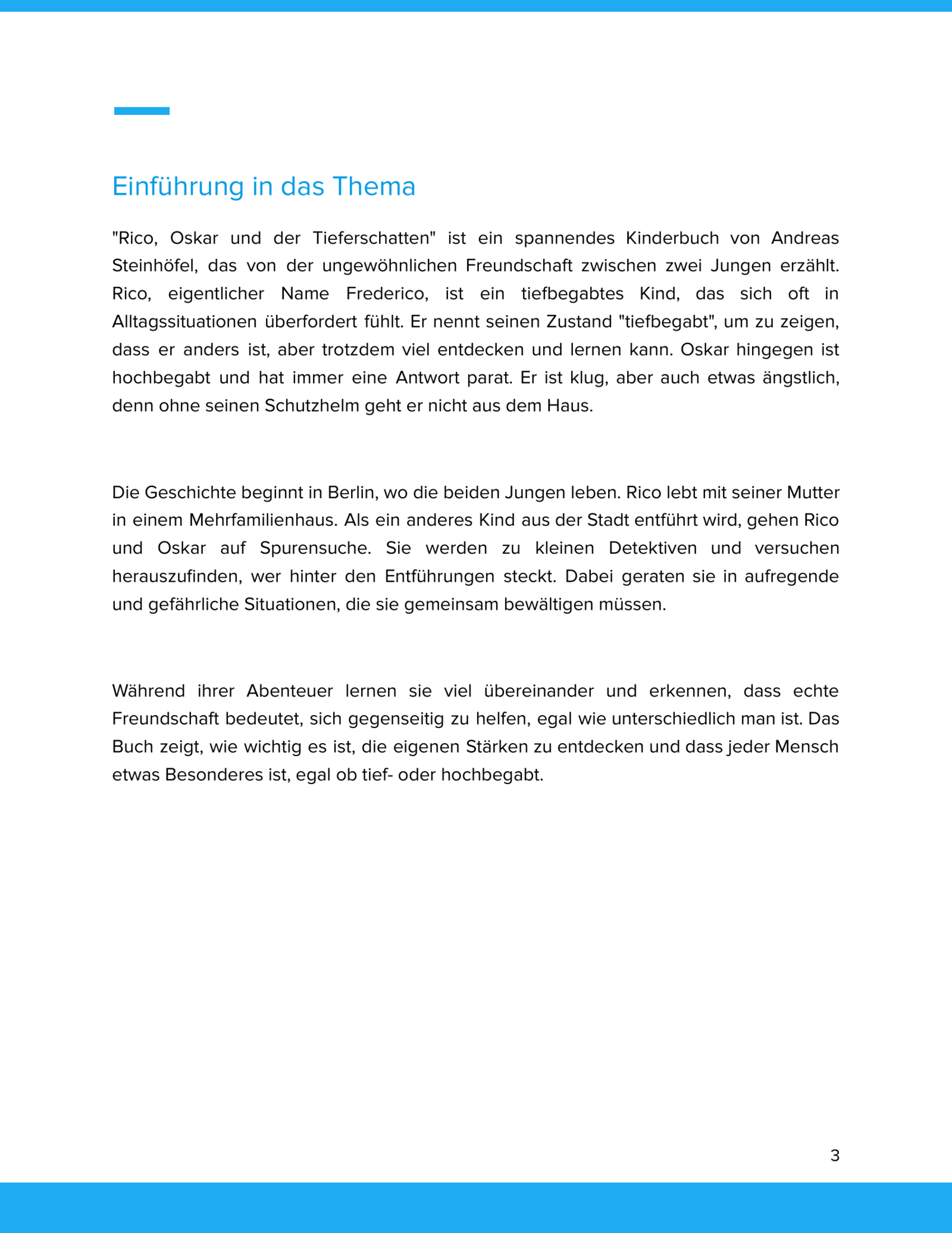 Unterrichtsmaterial: Rico, Oskar und der Tieferschatten - Lehrer-Online